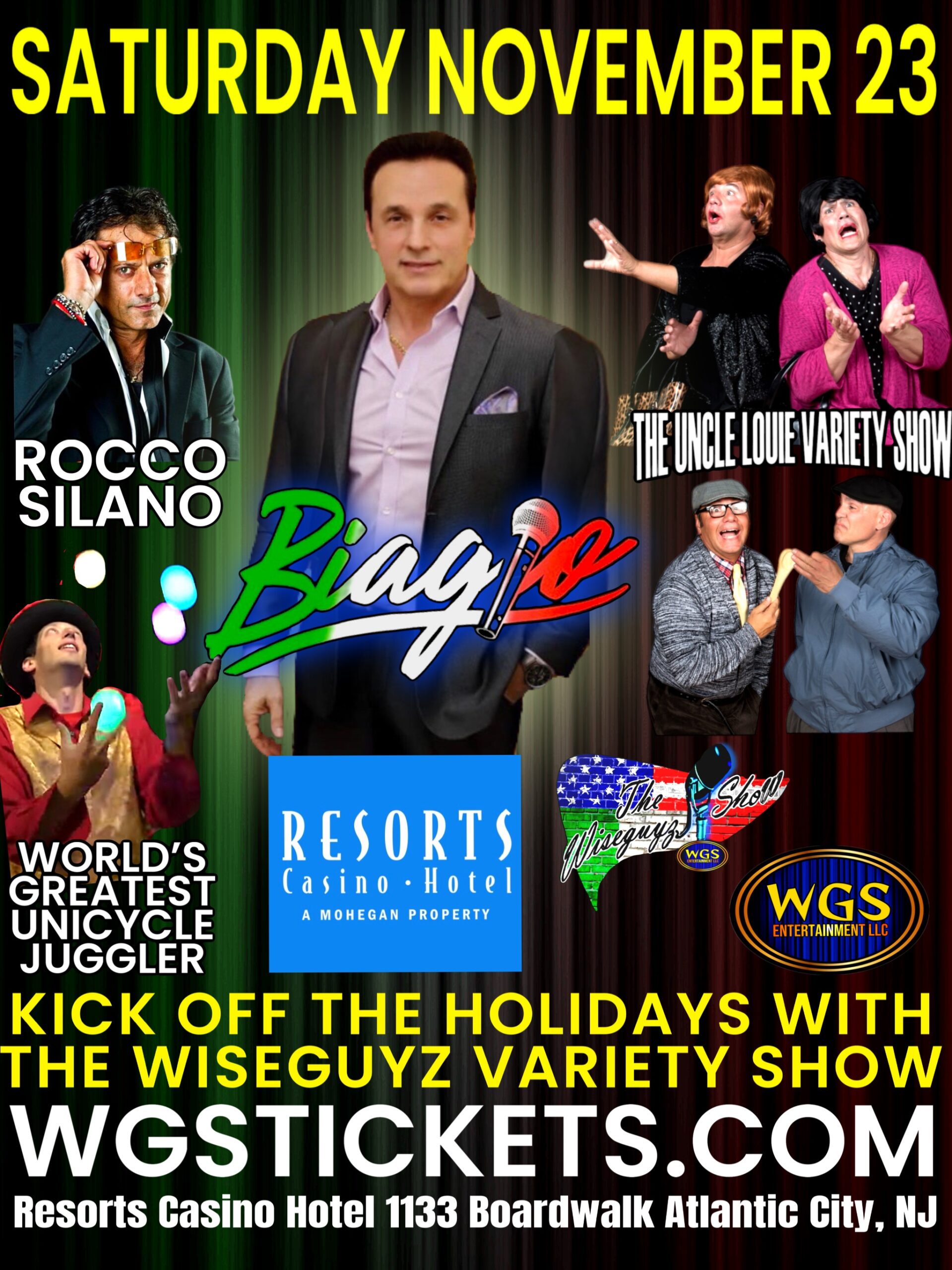 Events from November 16 – February 16, 2025 – The Uncle Louie Variety Show
